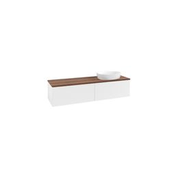 Villeroy & Boch V&B Waschtischunterschrank mit Frontstruktur -Beleuchtung Antao 160x50cm, WBP-farbe w. wal, wh. m Lac ; Villeroy & Boch (L38112MT)