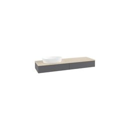 Villeroy & Boch V&B Waschtischunterschrank mit Frontstruktur -Beleuchtung Antao 160x50cm, WBP botti., Anthrac. m Lac ; Villeroy & Boch (L15113GK)