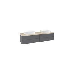 Villeroy & Boch V&B Waschtischunterschrank ohne Frontstruktur Antao 160x50cm, WBP botti., Anthrac. m Lac ; Villeroy & Boch (K28013GK)