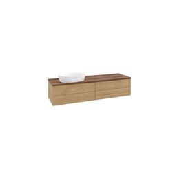 Villeroy & Boch V&B Waschtischunterschrank mit Frontstruktur -Beleuchtung Antao 160x50cm, WBP-farbe w. walnut, honey oak ; Villeroy & Boch (L26112HN)