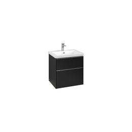 Villeroy & Boch V&B Waschtischunterschrank Subway 3.0 57,2x57,6x47,8cm, m LE/Gr AL g, volc bla ; Villeroy & Boch (C578L0VL)