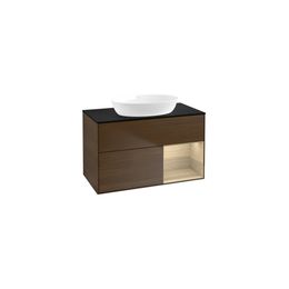 Villeroy & Boch V&B Waschtischunterschrank Wandbeleuchtung Finion 100, Abd.-Pl. bla m, Reg Oa ven, wal ven ; Villeroy & Boch (GA22PCGN)