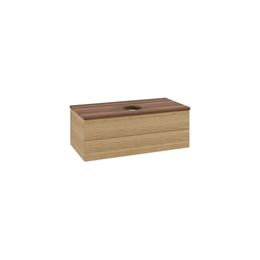 Villeroy & Boch V&B Waschtischunterschrank mit Frontstruktur -Beleuchtung Antao 100x36x50cm, WBP-farbe w. wal, honey oak ; Villeroy & Boch (L20112HN)