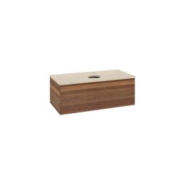 Villeroy & Boch V&B Waschtischunterschrank ohne Frontstruktur, mit Beleuchtung Antao 100x36x50cm, HL, WBP botti., w. wal ; Villeroy & Boch (L31053HM)
