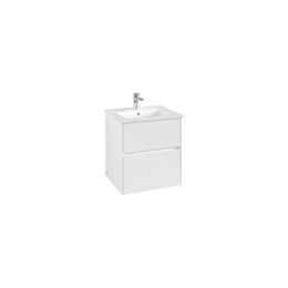 Villeroy & Boch V&B Waschtischunterschrank Collaro 56,1x61x48cm, WT mi, LED 3,9W, glo wh. ; Villeroy & Boch (C142B0DH)