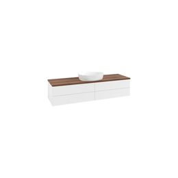 Villeroy & Boch V&B Waschtischunterschrank mit Frontstruktur -Beleuchtung Antao 160x50cm, WBP-farbe w. wal, wh. m Lac ; Villeroy & Boch (L25112MT)