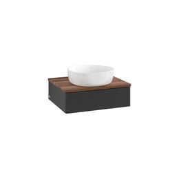 Villeroy & Boch V&B Waschtischunterschrank mit Frontstruktur Antao 60x19x50cm, WBP-farbe w. wal, bla m Lac ; Villeroy & Boch (K07112PD)