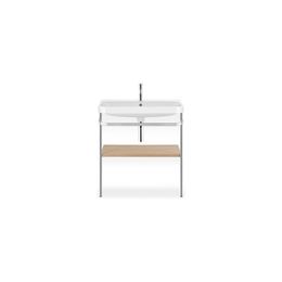Duravit M&ouml;belwaschtisch-Kombi Happy D.2 Plus 77,5x49cm, 2 HL, Medit. Ei, m Konsole (HP4837E7171)