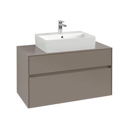 Villeroy & Boch V&B Waschtischunterschrank Collaro 100x54,8x50cm, WT mittig, volcano black ; Villeroy & Boch (C12500VL)