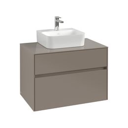 Villeroy & Boch V&B Waschtischunterschrank Collaro 80x54,8x50cm, Waschtisch mittig, taupe ; Villeroy & Boch (C09300VM)