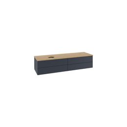 Villeroy & Boch V&B Waschtischunterschrank mit Frontstruktur -Beleuchtung Antao 160x50cm, WBP hon. Oa, md bl. m Lac ; Villeroy & Boch (L26111HG)