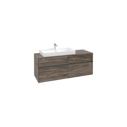 Villeroy & Boch V&B Waschtischunterschrank Collaro 140x54,8x50cm, WT links, stone oak ; Villeroy & Boch (C08900RK)