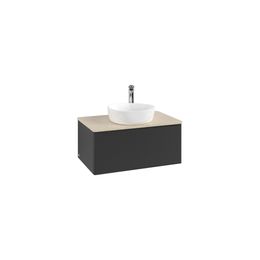 Villeroy & Boch V&B Waschtischunterschrank mit Frontstruktur Antao 80x36x50cm, HL, WBP botti., bla m Lac ; Villeroy & Boch (K30153PD)