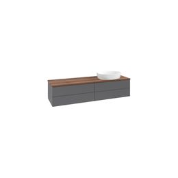 Villeroy & Boch V&B Waschtischunterschrank ohne Frontstruktur -Beleuchtung Antao 160x50cm, WBP w. wal, Anthrac. m Lac ; Villeroy & Boch (L27012GK)