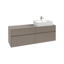 Villeroy & Boch V&B Waschtischunterschrank Collaro 160x54,8x50cm, WT r, LED-Beltg. 12W, Tau ; Villeroy & Boch (C136B0VM)