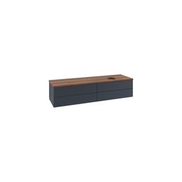 Villeroy & Boch V&B Waschtischunterschrank mit Frontstruktur -Beleuchtung Antao 160x50cm, WBP-farbe w. wal, md bl. m Lac ; Villeroy & Boch (L27112HG)