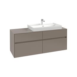 Villeroy & Boch V&B Waschtischunterschrank Collaro 140x54,8x50cm, WT r, m LED, volc bla ; Villeroy & Boch (C090B0VL)