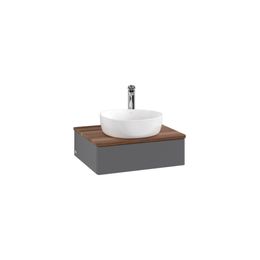 Villeroy & Boch V&B Waschtischunterschrank mit Frontstruktur Antao 60x19x50cm, HL, WBP w wa, Anthrac. m Lac ; Villeroy & Boch (K07152GK)