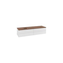 Villeroy & Boch V&B Waschtischunterschrank mit Frontstruktur -Beleuchtung Antao 160x50cm, WBP-farbe w. wal, glo wh. Lac ; Villeroy & Boch (L26112GF)