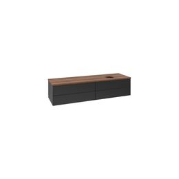 Villeroy & Boch V&B Waschtischunterschrank ohne Frontstruktur -Beleuchtung Antao 160x50cm, WBP-farbe w. wal, bla m Lac ; Villeroy & Boch (L27012PD)