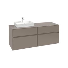 Villeroy & Boch V&B Waschtischunterschrank Collaro 140x54,8x50cm, WT links, black oak ; Villeroy & Boch (C07400AB)