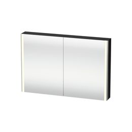 Duravit Uni-Spiegelschrank XSquare Steckd. F 120x80x15,5cm, sw hgl, 2 Tür, LED, wandhängend (XS7114040401000)