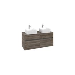 Villeroy & Boch V&B Waschtischunterschrank Collaro 120x54,8x50cm, f 2 WT, stone oak ; Villeroy & Boch (C04400RK)