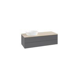 Villeroy & Boch V&B Waschtischunterschrank ohne Frontstruktur Antao 120x36x50cm, WBP botti., Anthrac. m Lac ; Villeroy & Boch (K22013GK)