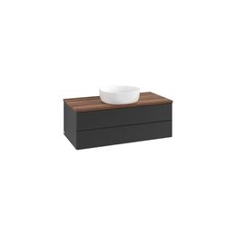 Villeroy & Boch V&B Waschtischunterschrank mit Frontstruktur Antao 100x36x50cm, WBP-farbe w. wal, bla m Lac ; Villeroy & Boch (K20112PD)