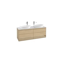 Villeroy & Boch V&B Waschtischunterschrank Wandbeleuchtung Finion 160x60cm, Abd.-Pl. wh. matt, Oak Veneer ; Villeroy & Boch (G96100PC)