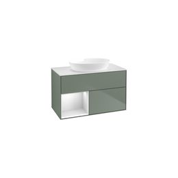 Villeroy & Boch V&B Waschtischunterschrank Wandbeleuchtung Finion 100, Pl wh. m, Reg wh. m Lac, Oli. m Lac ; Villeroy & Boch (GA11MTGM)