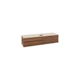 Villeroy & Boch V&B Waschtischunterschrank mit Frontstruktur -Beleuchtung Antao 160x50cm, WBP-farbe botti., warm walnut ; Villeroy & Boch (L25113HM)