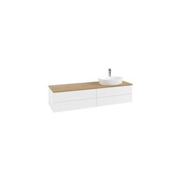 Villeroy & Boch V&B Waschtischunterschrank mit Frontstruktur Antao 160x50cm, HL, WBP hon. Oa, wh. m Lac ; Villeroy & Boch (K27151MT)