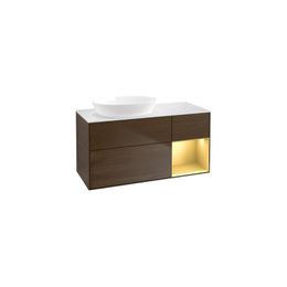 Villeroy & Boch V&B Waschtischunterschrank Finion 120cm, Pl wh. m, Reg gol m Lac, wal ven ; Villeroy & Boch (FA51HFGN)