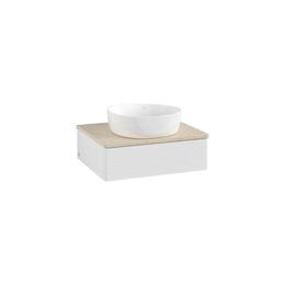 Villeroy & Boch V&B Waschtischunterschrank mit Frontstruktur Antao 60x19x50cm, WBP botti., glo wh. Lac ; Villeroy & Boch (K07113GF)
