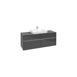 Villeroy & Boch V&B Waschtischunterschrank Collaro 140x54,8x50cm, WT mi, LED 10 W, glo Gr ; Villeroy & Boch (C084B0FP)