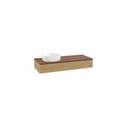 Villeroy & Boch V&B Waschtischunterschrank mit Frontstruktur Antao 120x19x50cm, WBP-farbe w. wal, honey oak ; Villeroy & Boch (K11112HN)