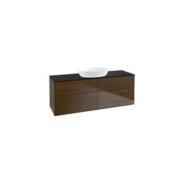 Villeroy & Boch V&B Waschtischunterschrank Wandbeleuchtung Finion 160x60cm, Abd.-Pl. bla m, Walnut veneer ; Villeroy & Boch (GA9200GN)