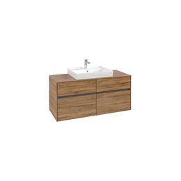 Villeroy & Boch V&B Waschtischunterschrank Collaro 120x54,8x50cm, WT mittig, kansas oak ; Villeroy & Boch (C08100RH)