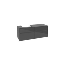 Villeroy & Boch V&B Waschtischunterschrank Collaro 140x54,8x50cm, WT links, glossy grey ; Villeroy & Boch (C07400FP)