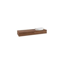 Villeroy & Boch V&B Waschtischunterschrank mit Frontstruktur Antao 160x50cm, WBP-farbe w. wal, warm walnut ; Villeroy & Boch (K16112HM)
