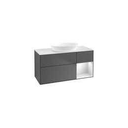 Villeroy & Boch V&B Waschtischunterschrank Wandbeleuchtung Finion 120cm, Pl w m, Reg wh. m Lac, Anthrac. m ; Villeroy & Boch (GA71MTGK)