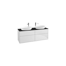 Villeroy & Boch V&B Waschtischunterschrank Wandbeleuchtung Finion 160x60cm, Abd.-Pl. bla m, wh. m lacquer ; Villeroy & Boch (G96200MT)