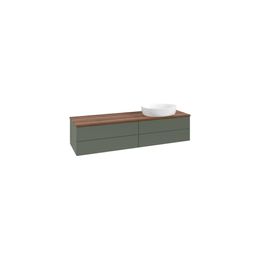 Villeroy & Boch V&B Waschtischunterschrank ohne Frontstruktur -Beleuchtung Antao 160x50cm, WBP w. wal, lea gre. m Lac ; Villeroy & Boch (L27012HL)