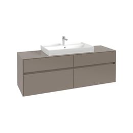 Villeroy & Boch V&B Waschtischunterschrank Collaro 160x54,8x50cm, WT mittig, white oak ; Villeroy & Boch (C02800AA)