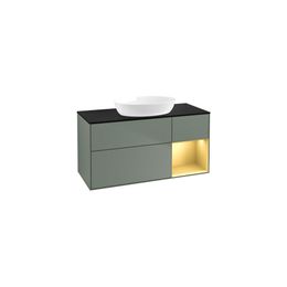 Villeroy & Boch V&B Waschtischunterschrank Wandbeleuchtung Finion 120cm, Pl b m, Reg gol m Lac, Oli. m Lac ; Villeroy & Boch (GA72HFGM)