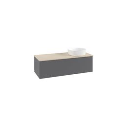 Villeroy & Boch V&B Waschtischunterschrank mit Frontstruktur Antao 120x36x50cm, WBP botti., Anthrac. m Lac ; Villeroy & Boch (K34113GK)