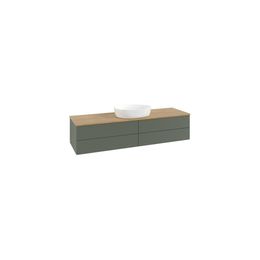Villeroy & Boch V&B Waschtischunterschrank mit Frontstruktur Antao 160x50cm, WBP hon. Oa, lea gre. m Lac ; Villeroy & Boch (K25111HL)