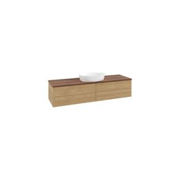 Villeroy & Boch V&B Waschtischunterschrank mit Frontstruktur -Beleuchtung Antao 160x50cm, WBP-farbe w. walnut, honey oak ; Villeroy & Boch (L25112HN)