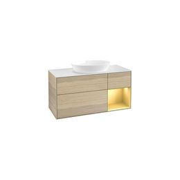 Villeroy & Boch V&B Waschtischunterschrank Wandbeleuchtung Finion 120cm, Pl wh. m, Reg gol m Lac, Oa ven ; Villeroy & Boch (GA71HFPC)